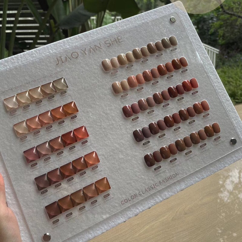 Jiao Yan She 胶研社 25色拿铁可可 甲油胶 gel color 25colors set | Shopee Malaysia