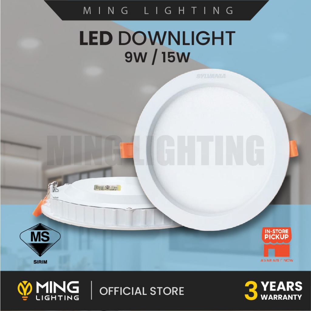 [SIRIM] LED Downlight 9W 15W Round Down Recessed Light Siling Ceiling ...