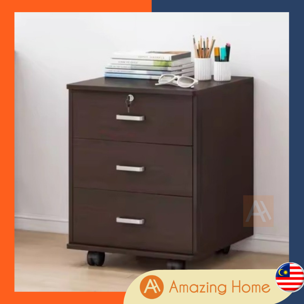 AmazingHome File Storage Office File Cabinet Drawer Mobile Pedestal ...