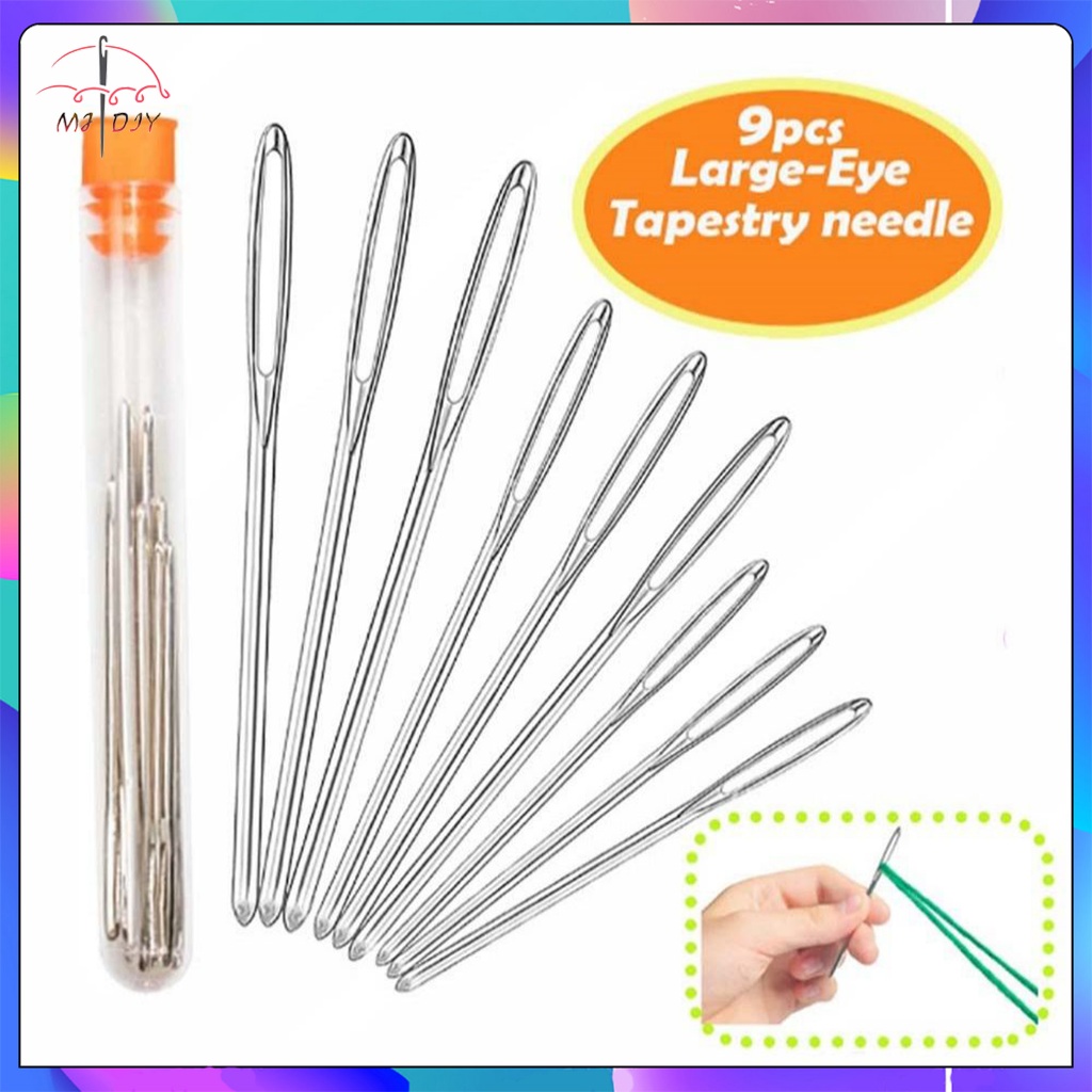 9pcs-Large-Eye-Tapestry-Needles-DIY-Crafts-Tools-Stainless-Steel ...