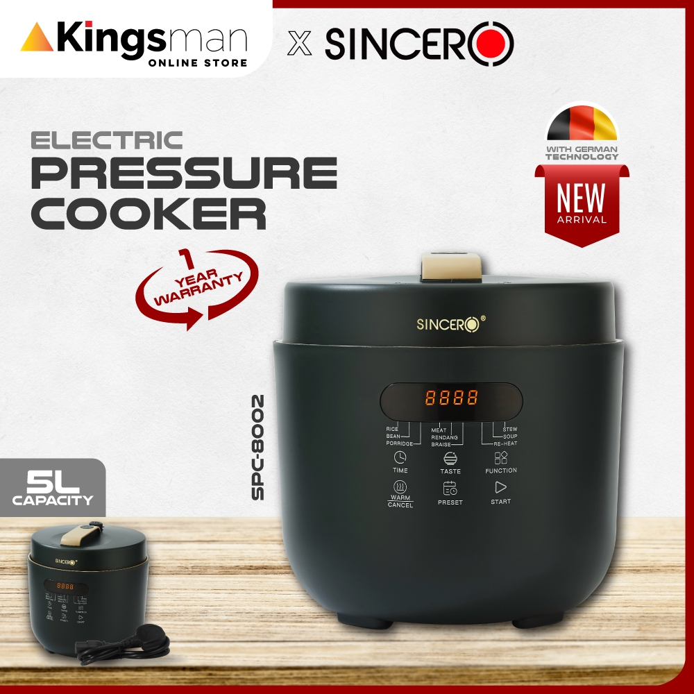 [Kingsman] SINCERO 9IN1 5L Pressure Cooker Multifunction Electric ...