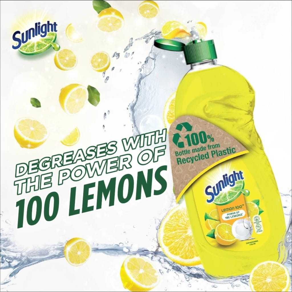SUNLIGHT Dishwash Liquid (Power of 100 Lemons) 900ml | Shopee Malaysia