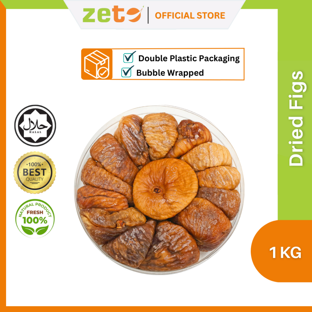 Dried Figs Turkey Buah Tin Teen Ara Kering Turki Unsweetened Premium ...