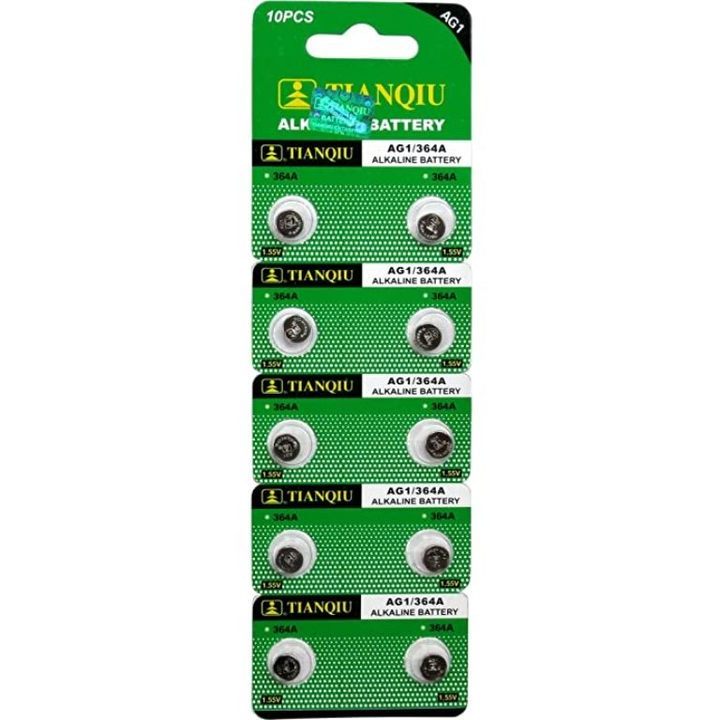 10 Pieces AG1 364 LR621 LR620 LR60 1.55V Button Batteries For Watch ...