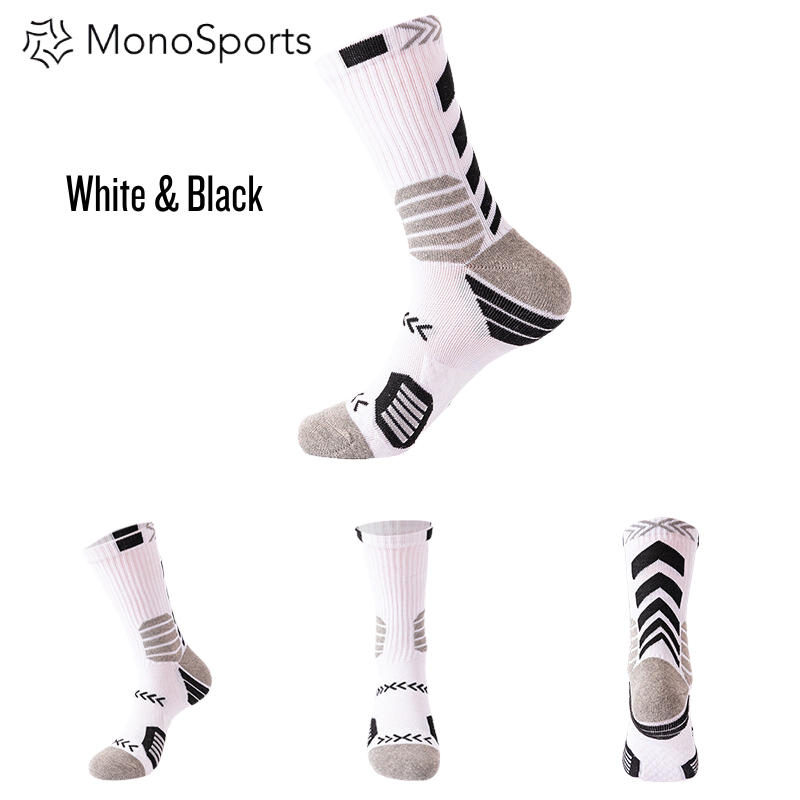 Monosports Mid Cut Premium Thick Sports Socks For Basketball Football ...