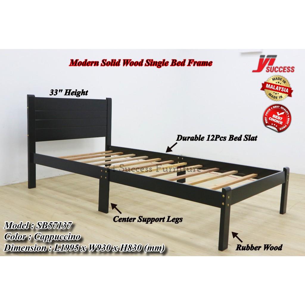 Yi Success Ranny Wooden Single Bed Frame / Quality Single Bed / Katil ...