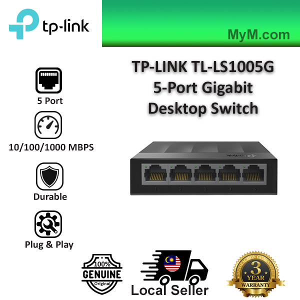 Tp-Link TL-LS1005G 5 Port Switch Hub/Litewave/Gigabit/100Mbps/1000Mbps/Plugnplay/Nas/Internet ...