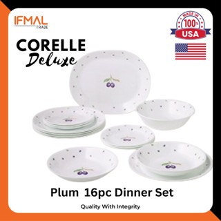(Ready Stock!!) Corelle Plum 16pc Dinnerware Set | Deluxe Dinner Serve ...