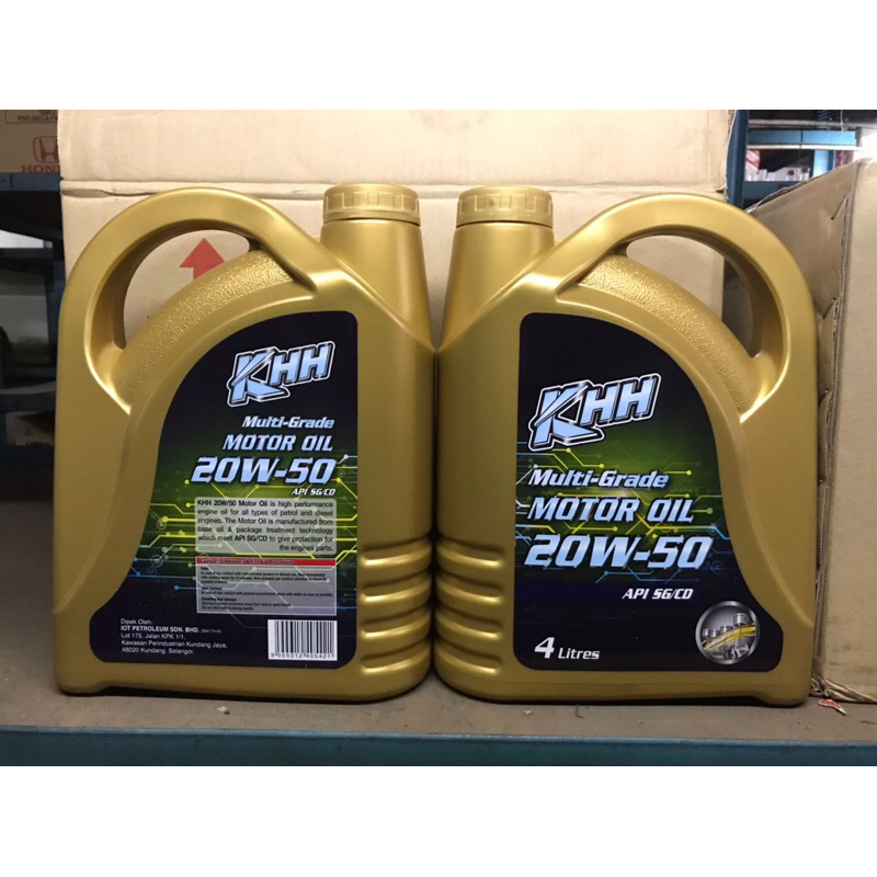 KHH 20W50 Multi Grade Engine Oil 4L | Shopee Malaysia