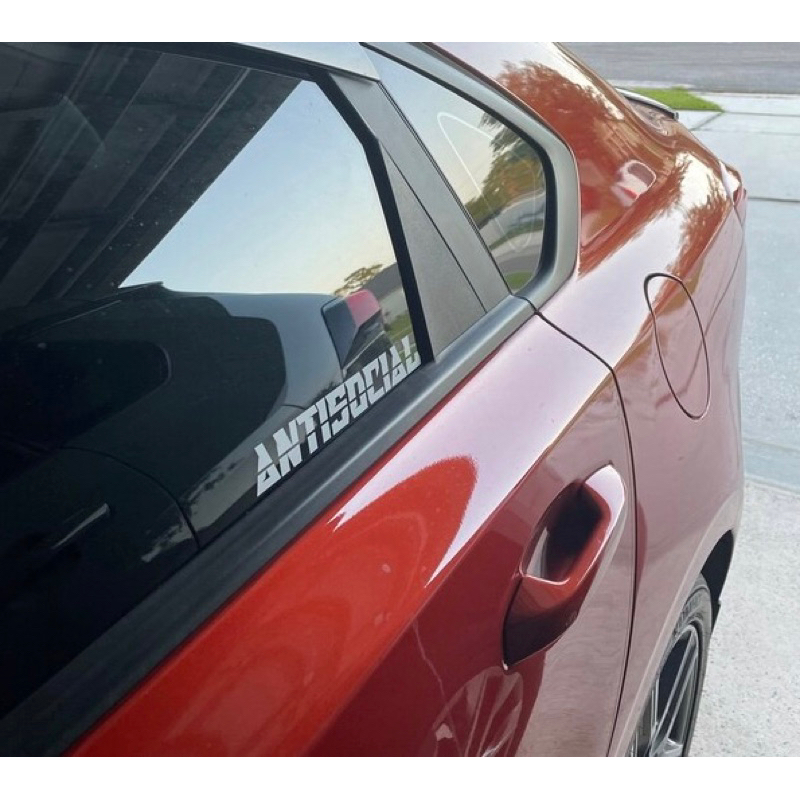 Antisocial Sticker Front Rear Window High Quality Sticker | Shopee Malaysia