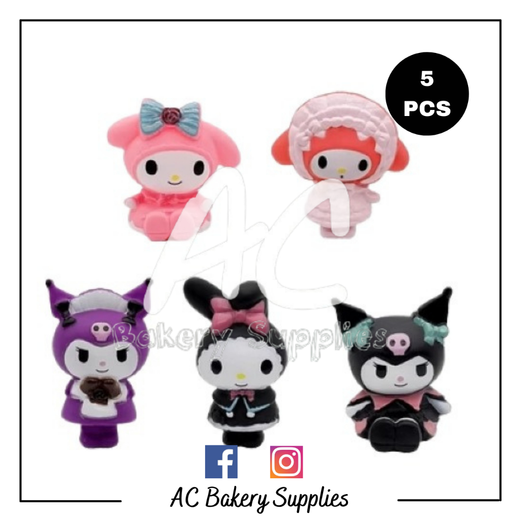 [READY STOCK] 5PCS Kuromi Melody Cake Topper / Decoration Set Patung ...