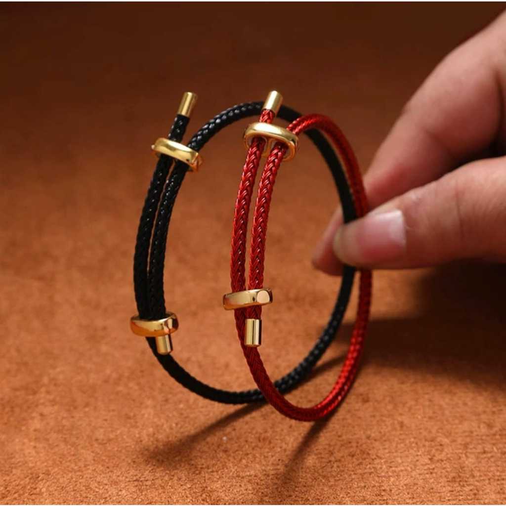 READY STOCK 3mm String Bracelet/ HandString Adjustable length (FREE 8 ...