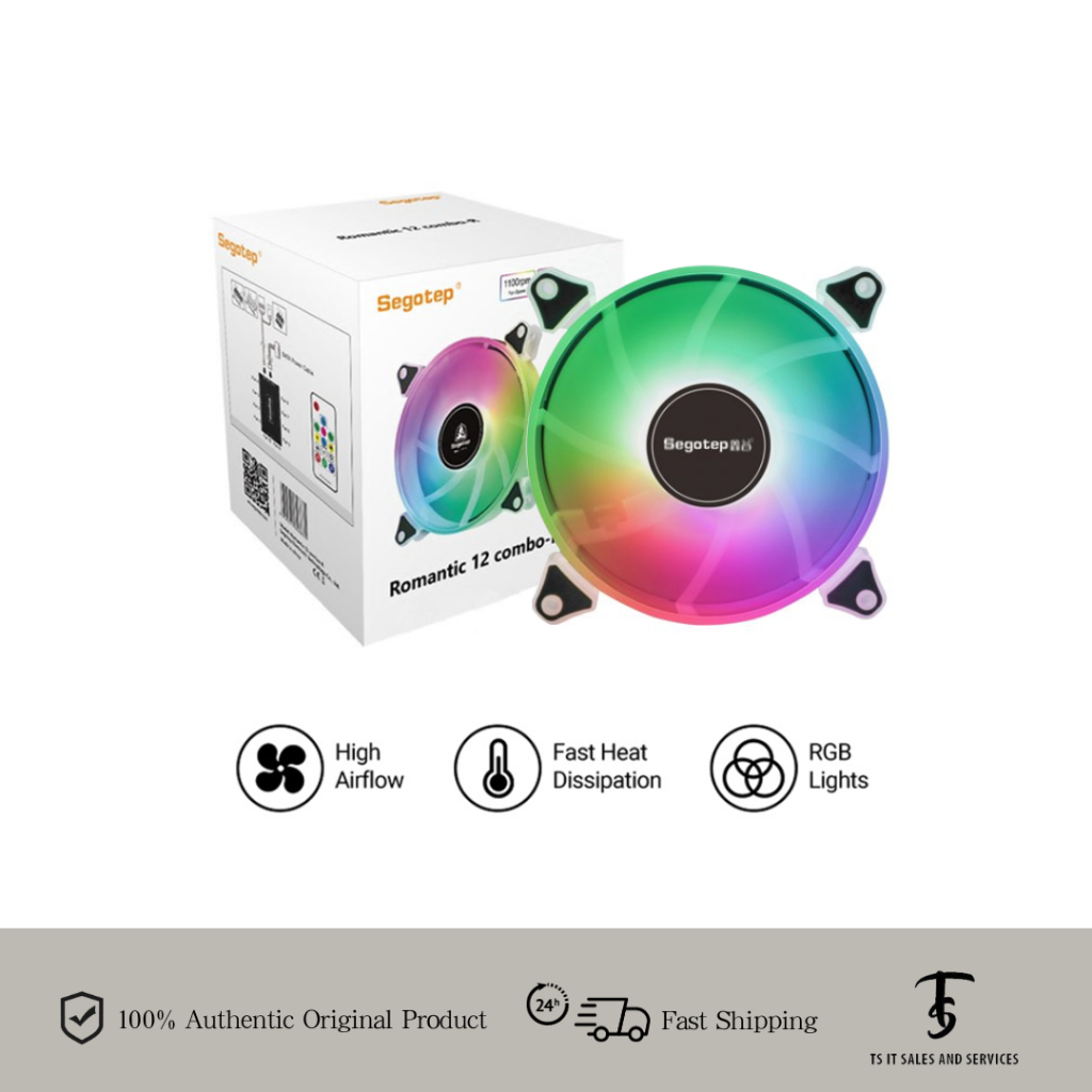Segotep 12CM Romantic 12 Silent Hydraulic Fan 120mm LED ARGB / RGB Sync ...