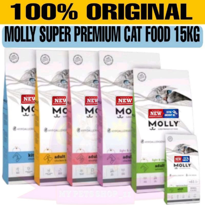 MOLLY CAT FOOD 15KG[ORIGINAL BAG] | Shopee Malaysia