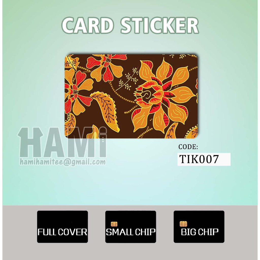 BATIK touch n go card sticker - CORAK BATIK card sticker - MALAYSIA ...