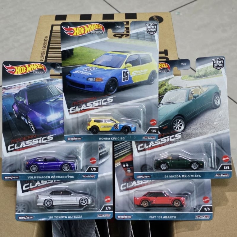 HOT WHEELS PREMIUM COMPLETE SET MODERN CLASSICS 2024 SERIES HONDA EG ...