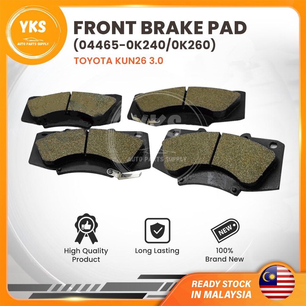 🔥TOYOTA🔥 (04465-0K240/04465-0K340) TOYOTA HILUX KUN26 DISC BRAKE PAD ...