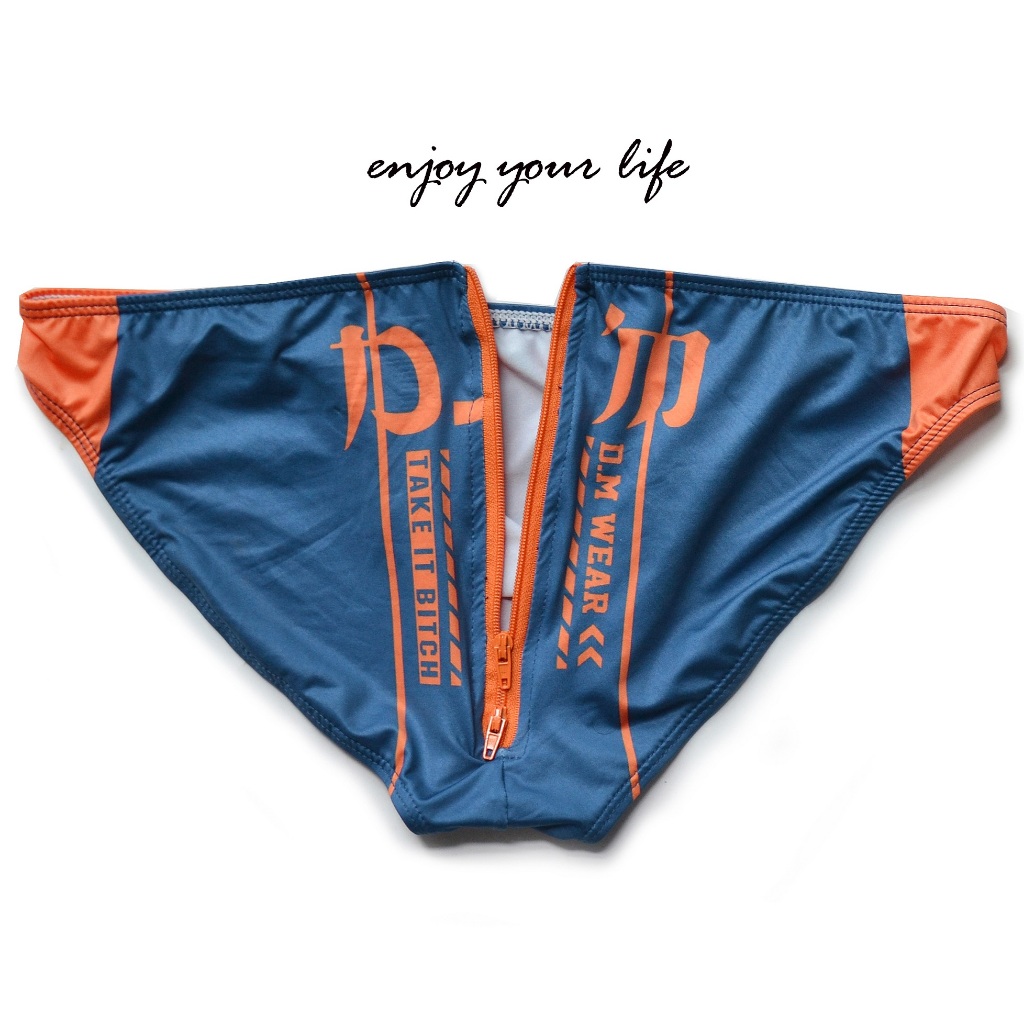Men Sexy Underwear Mens Brief Sexy Hip Open Zipper Letters Milk Silk ...