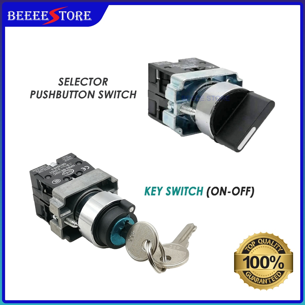 (1pc) PB2-BD-25 PB2-BG25 Selector Switch / Key Switch Ф 22MM ( ON / OFF ...