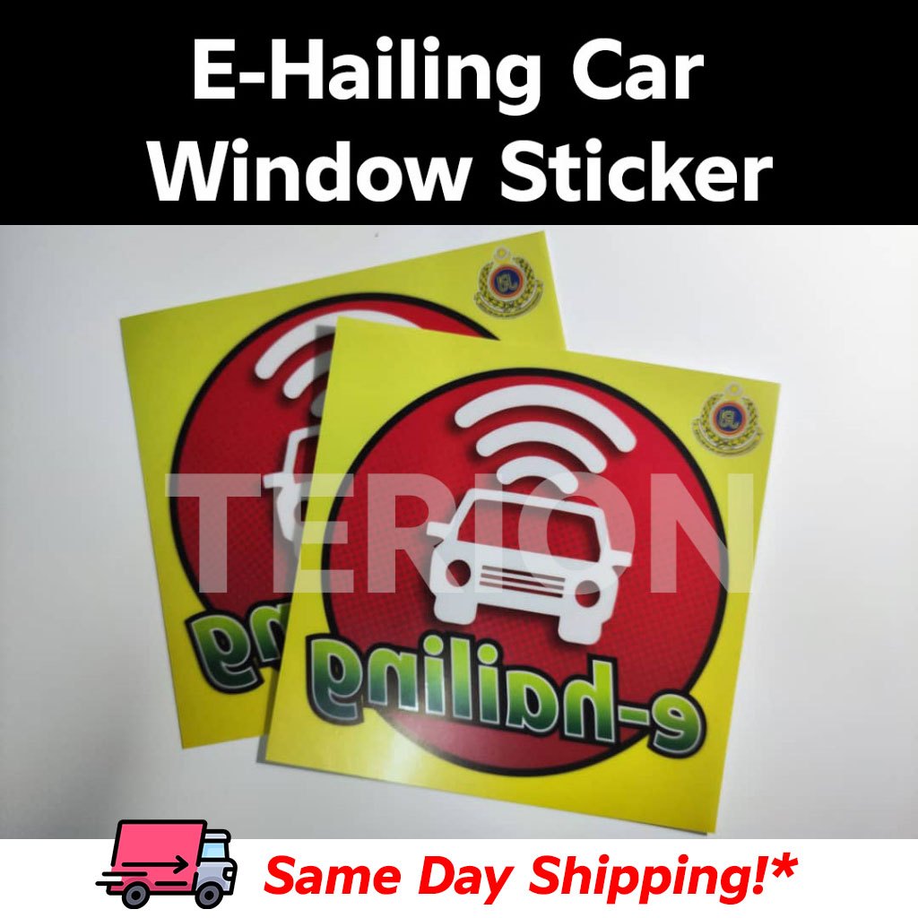 Pelekat Ehailing NORMAL (E-hailing) (15x15CM) JPJ APAD SPAD (MyCar Mula ...