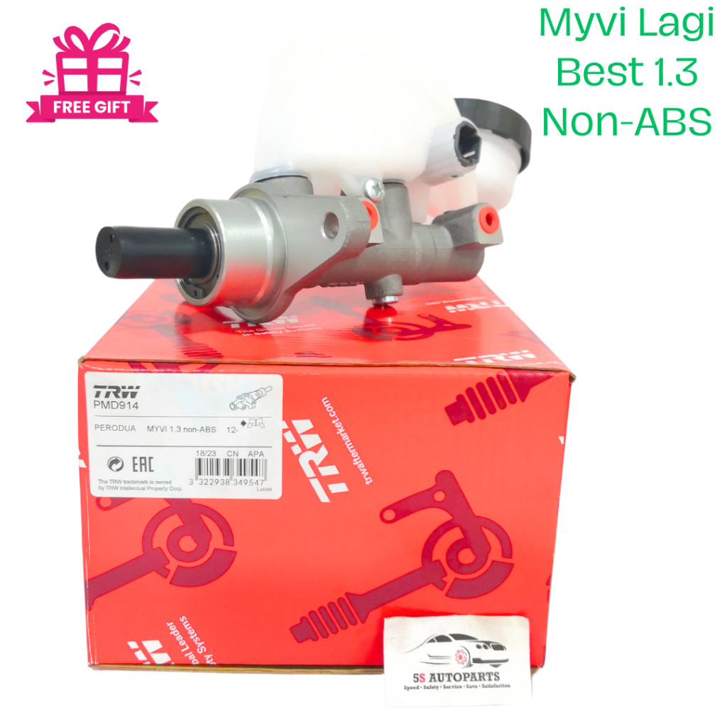 TRW Brake Master Pump for Perodua Myvi Lagi Best 1.5 - 3 Pipe (ABS/NO ...