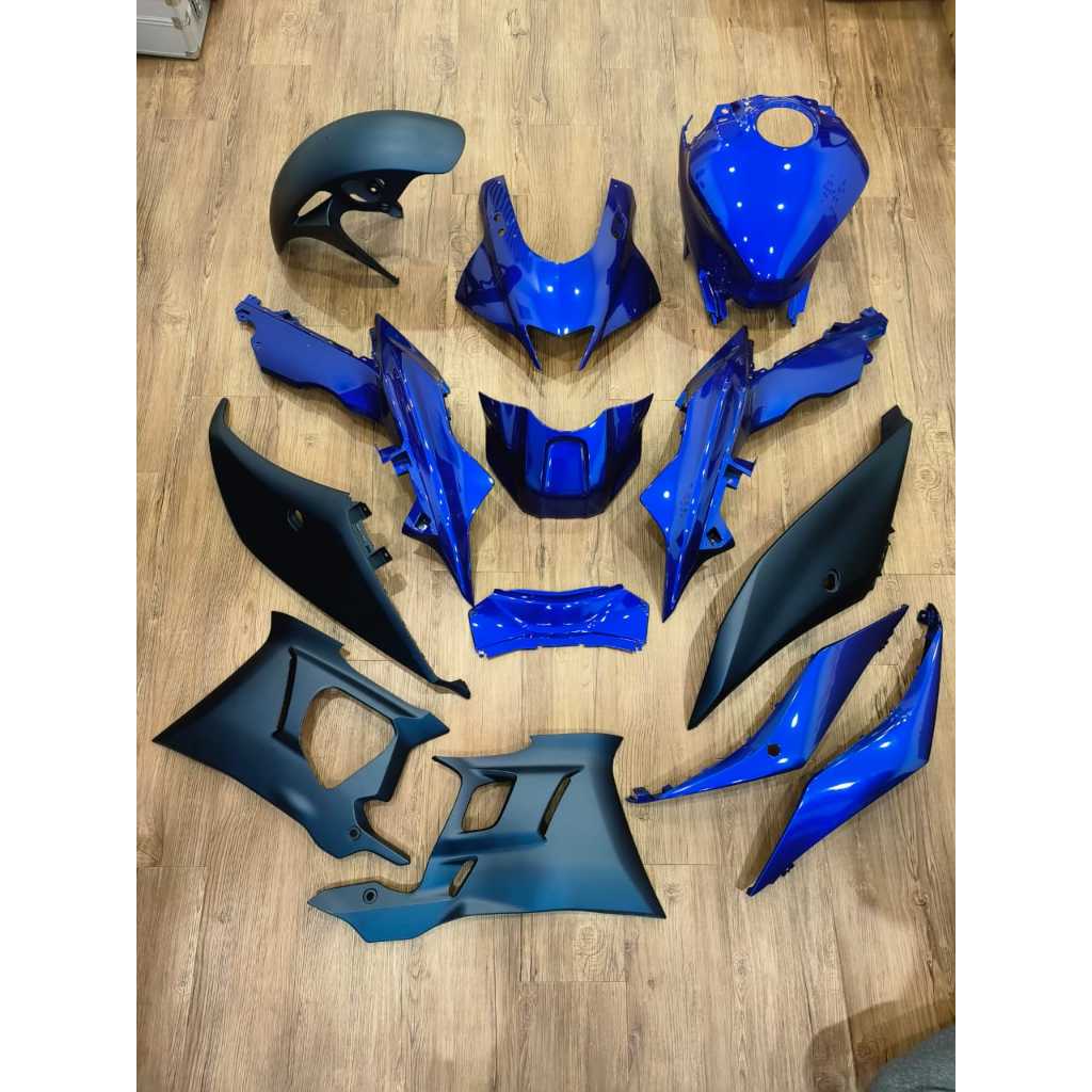 Original Yamaha R25 V2 R25V2 Cover Set Full Set Blue Biru Hitam Black ...