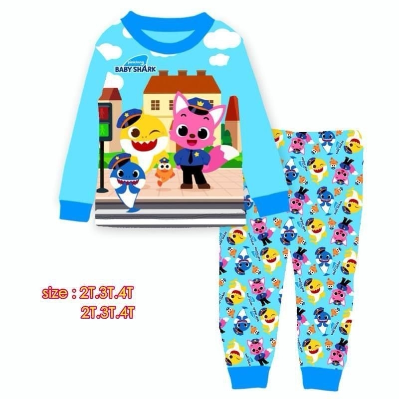 Baby Shark Pyjamas Budak Baju Tidur (2) | Shopee Malaysia
