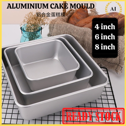 Aluminium alloy cake mould Fix bottom square cake mould Acuan kek empat ...