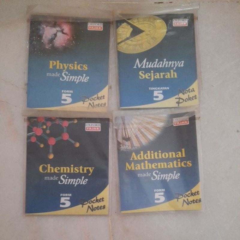 Oxford Form 5 Pocket Notes (Chemistry, Additional Maths, Physics ...