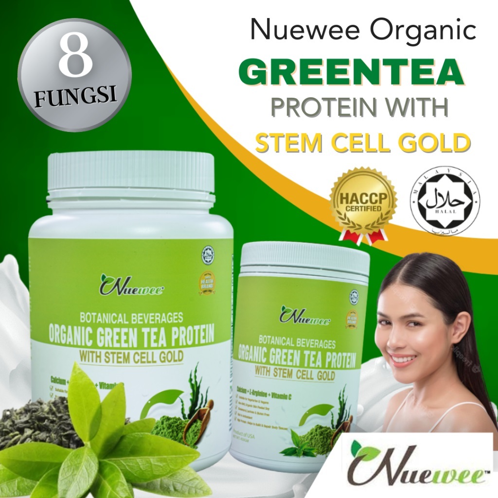 [Nuewee Official Store Malaysia] @ Nuewee Organik Green Tea Protein with Stem Cell Gold | Shopee ...