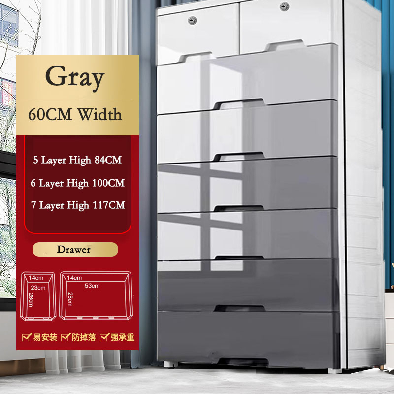 Drawer Cabinet With Lock Plastic Storage Drawer Cabinet 3 4 5 6 7 Tier