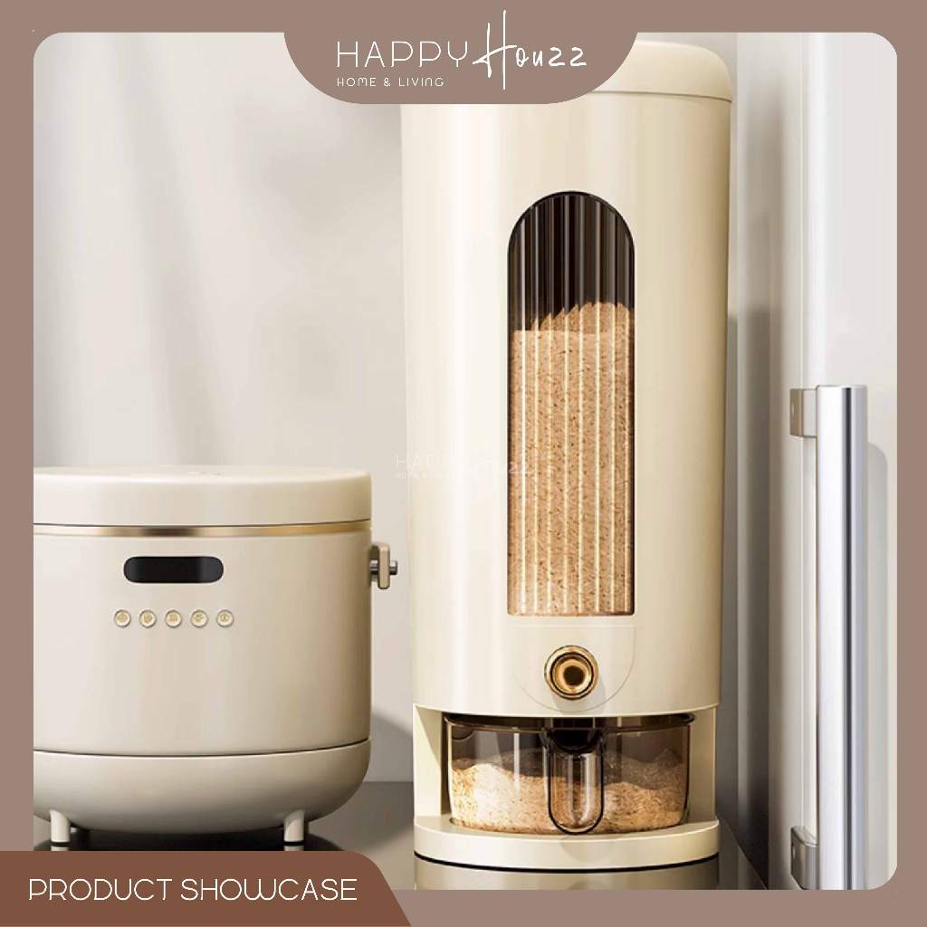 【READY STOCK】HAHO Slim Rice Dispenser Bekas Beras Kitchen Organiser ...