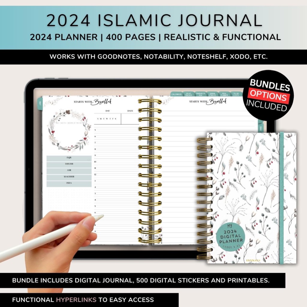 2024 Islamic Digital Planner Goodnotes / Notability / XODO / Noteshelf ...
