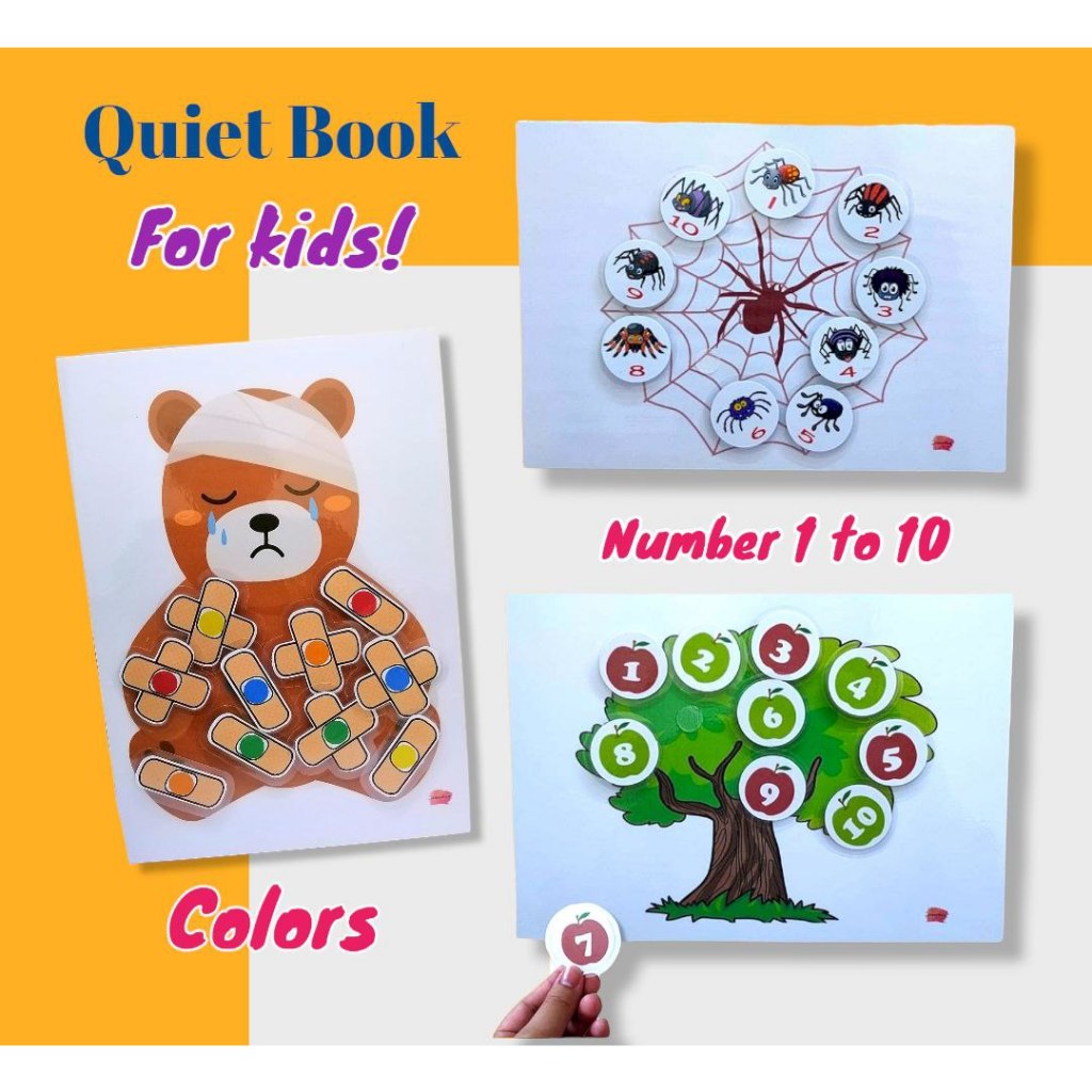 Busy Book Montessori Educational Toys Interactive Quiet Book Flashcards ...