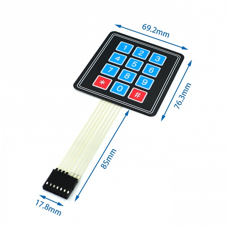 1x4 3x4 4x4 Keypad Keyboard Touch Button Switch Matrix Array Waterproof ...