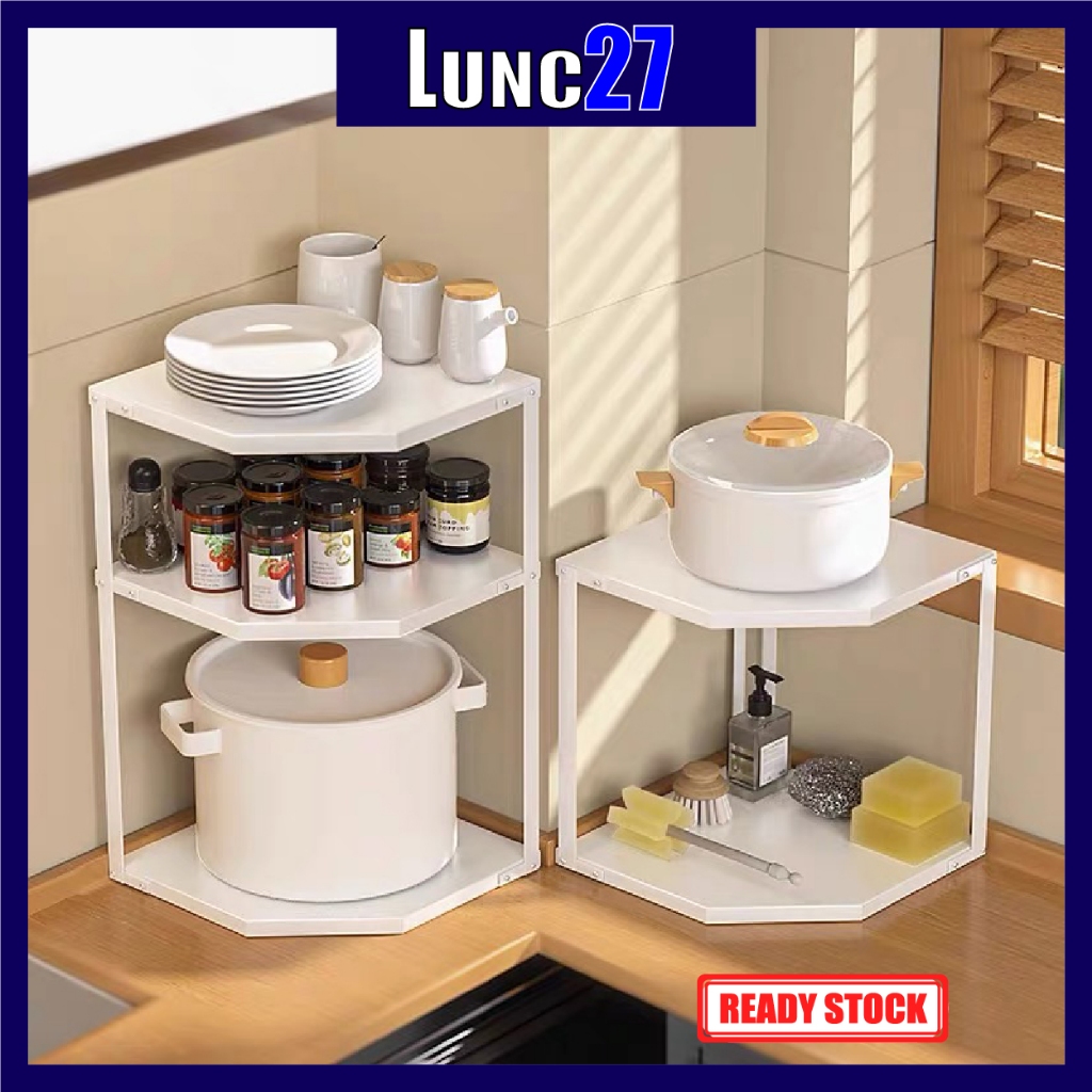 Multi-functional Triangle Corner Kitchen Storage Rack Organizer ...
