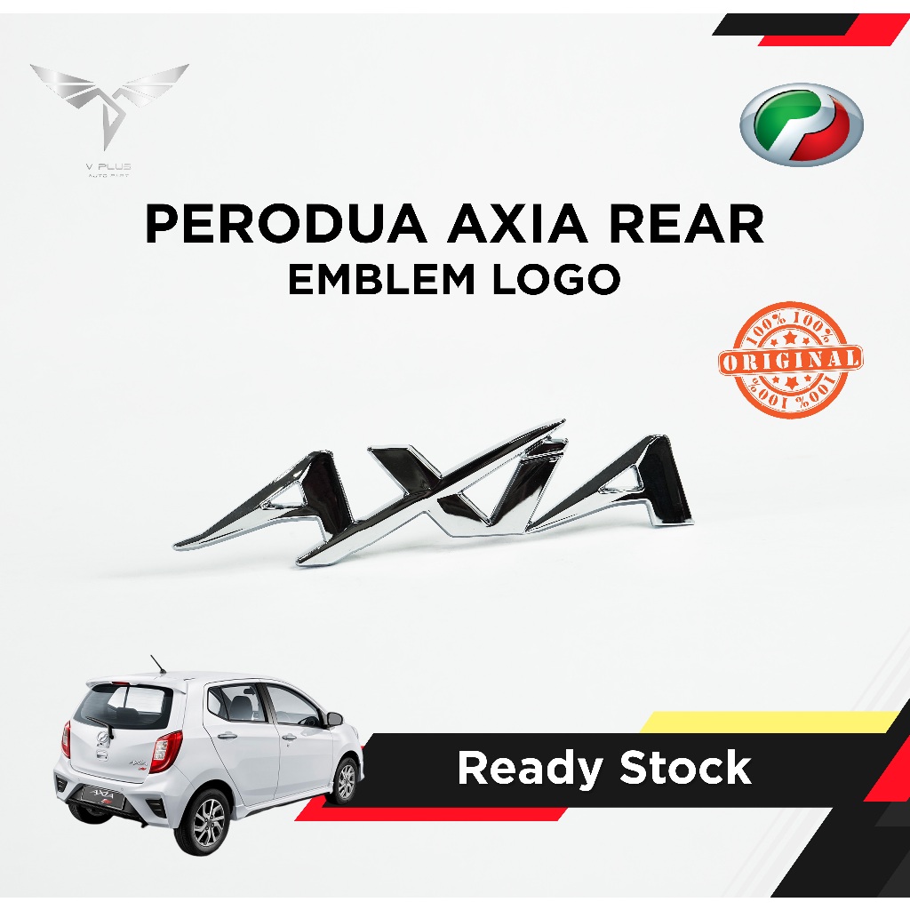 ORIGINAL PERODUA AXIA REAR EMBLEM LOGO AXIA | Shopee Malaysia