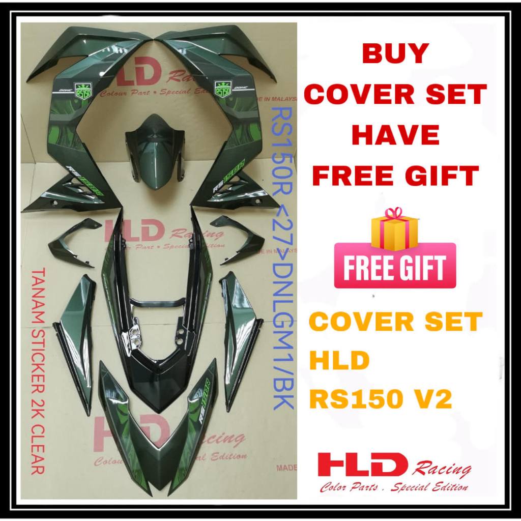 Honda Rs150R Rs150 V2 Cover Set HLD RACING Cover Set (27) HIJAU LUMUT ...