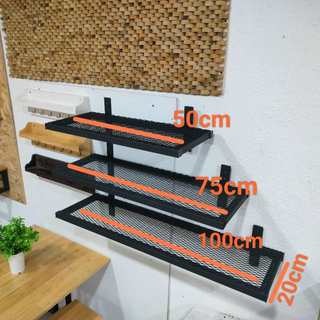 Expanded wallmount metal rack heavy metal / rak besi berjaring / rak ...