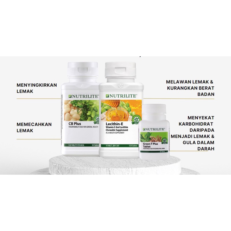 🔥READY STOCK🔥 TRIAL SET KURUS AMWAY Nutrilite (Repack) Lecithin E 30 + Green-T 30 + CB Plus 30 ...