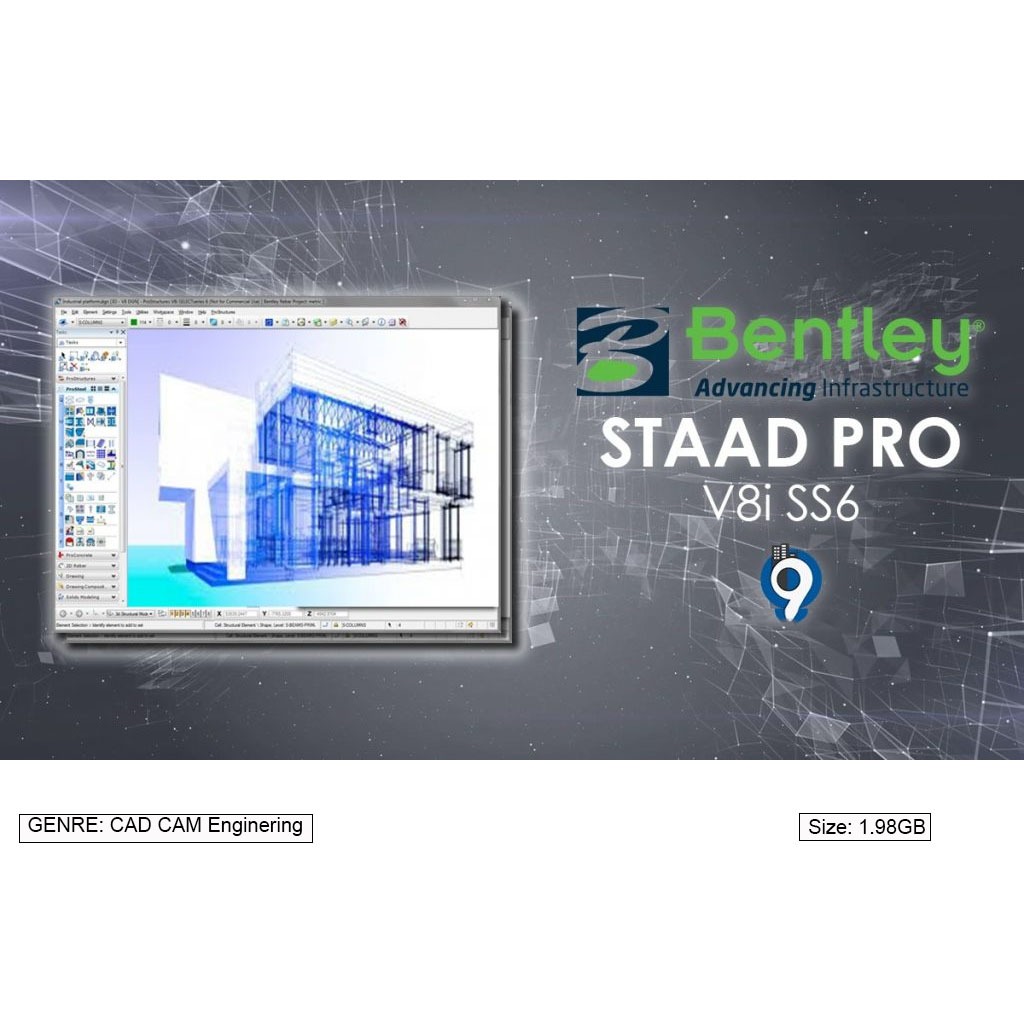 Bentley STAAD Pro V8i SS6 version 20.07.11.90 | Shopee Malaysia