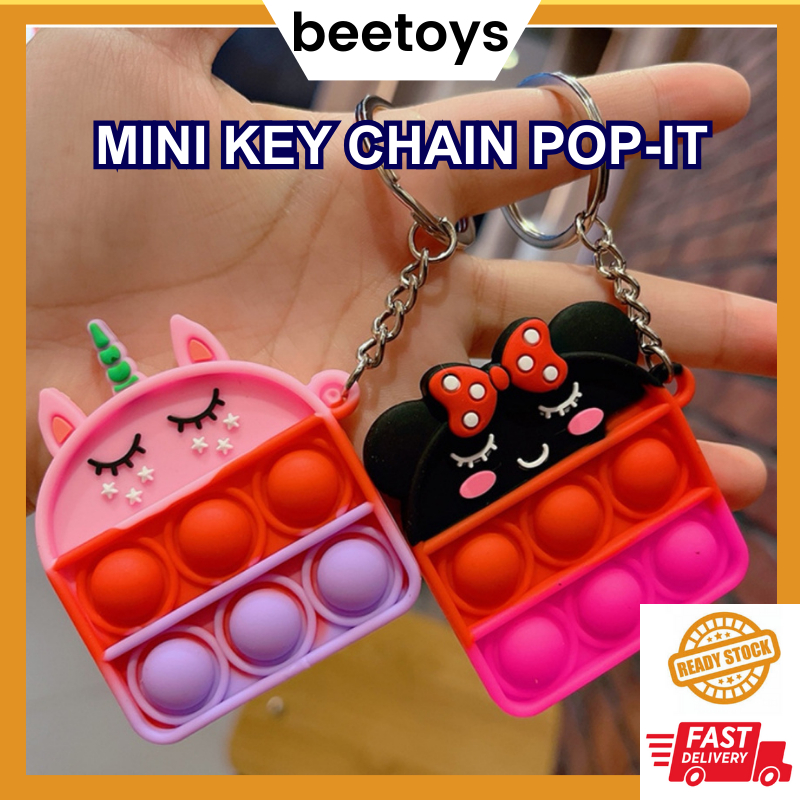 beetoys Mini Key Chain Pop It Fidget Toy Pop-Its Keychain 玩具迷你灭鼠先锋钥匙扣 ...