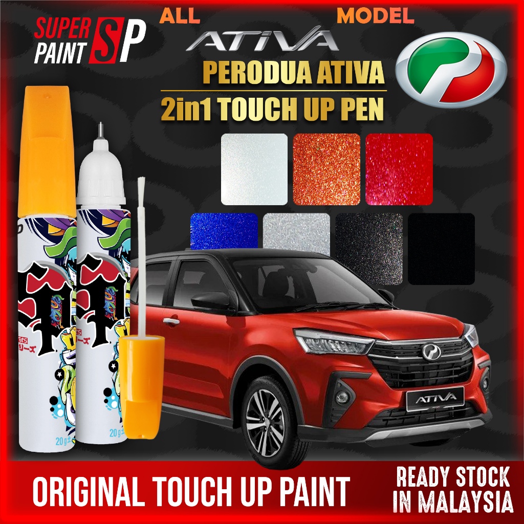 PERODUA ATIVA 】Car Touch Up Pen All Color Touch Up Paint Body Scratches ...