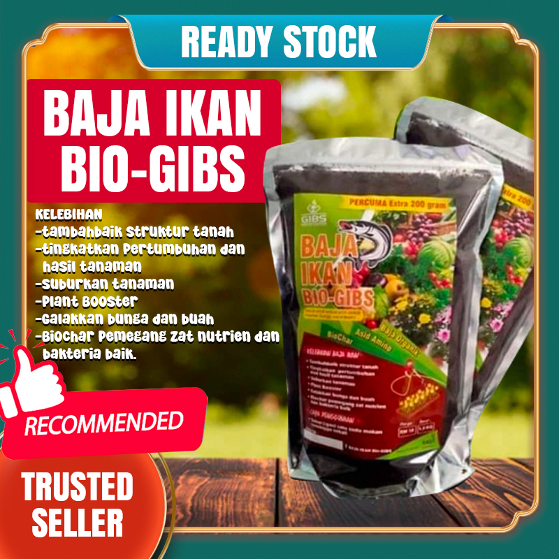 [500g/1kg] Baja Ikan Bio-Gibs Booster Tanaman/Baja Pokok/Baja Bunga ...