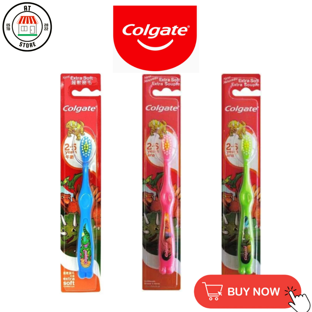 Colgate Kids Dinosaur Toothbrush 2-5 Years Extra Soft 1s Random colour ...