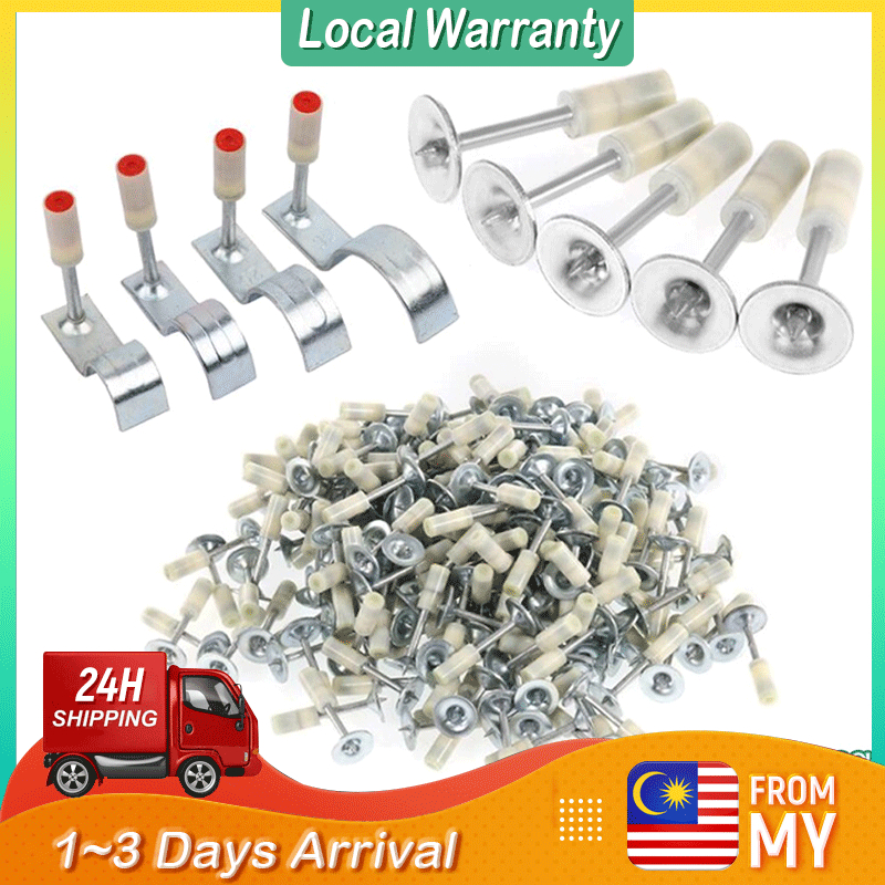 【Fast delivery】100PCS Steel Nail Gun Household Wall Fastener Set Rivet ...