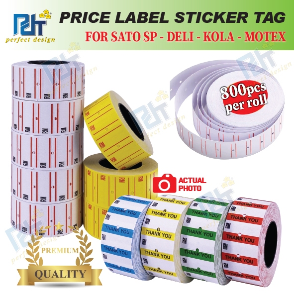 Price Label Sticker 800pcs per roll x10 High Quality Tag Single Line ...