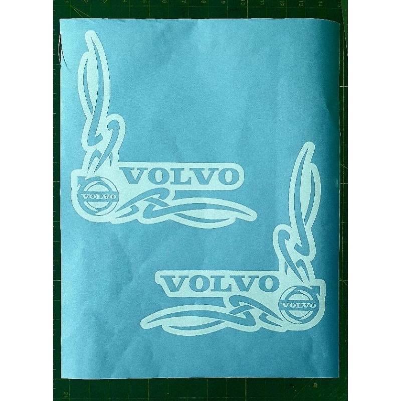 STICKER VOLVO, DESIGN VOLVO SESUAI UNTUK CERMIN DAN BODY LORRY, STICKER ...