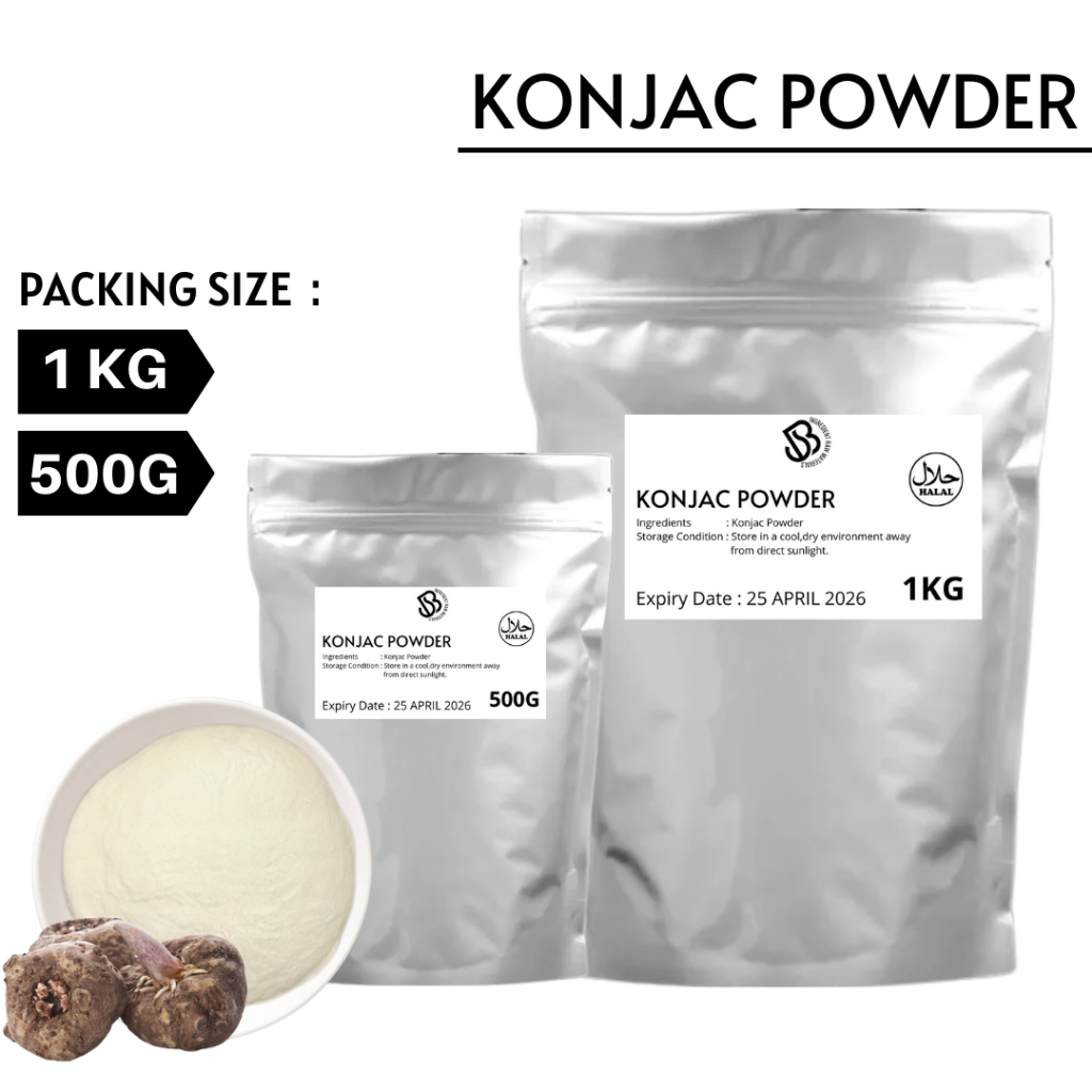 Serbuk Konjac tulen/Pure Konjac Powder /Konnyaku Glucomannan/魔芋粉 蒟蒻粉 ...