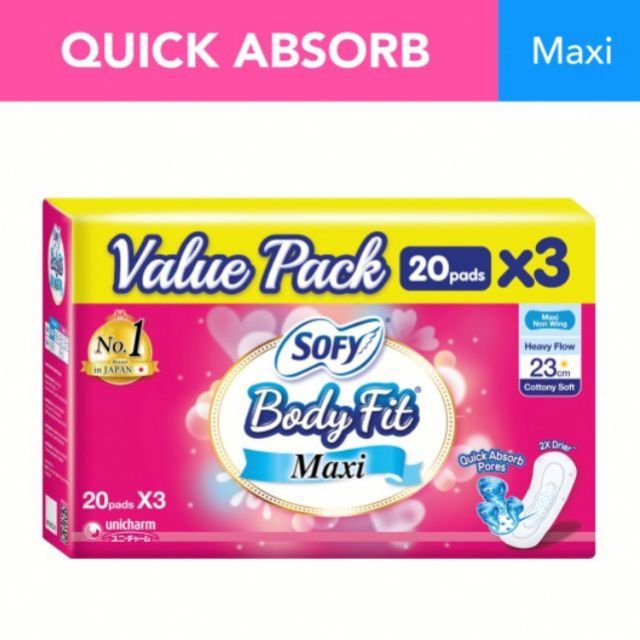 Sofy Body Fit Maxi Non-Wings / Wing 23cm 【Value Pack】 | Shopee Malaysia